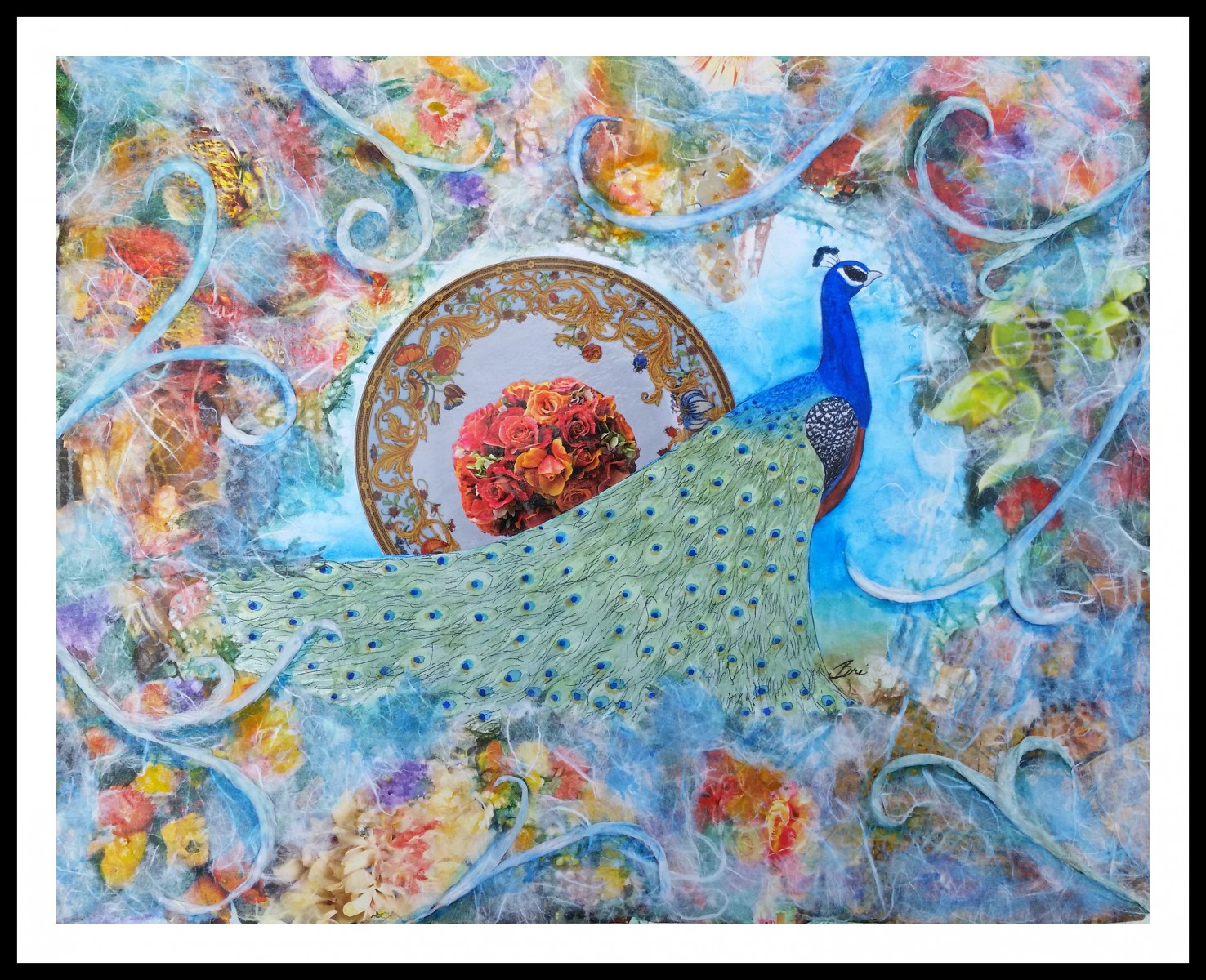 Peacock Watercolor Collage Tutorial • Art Supply Guide